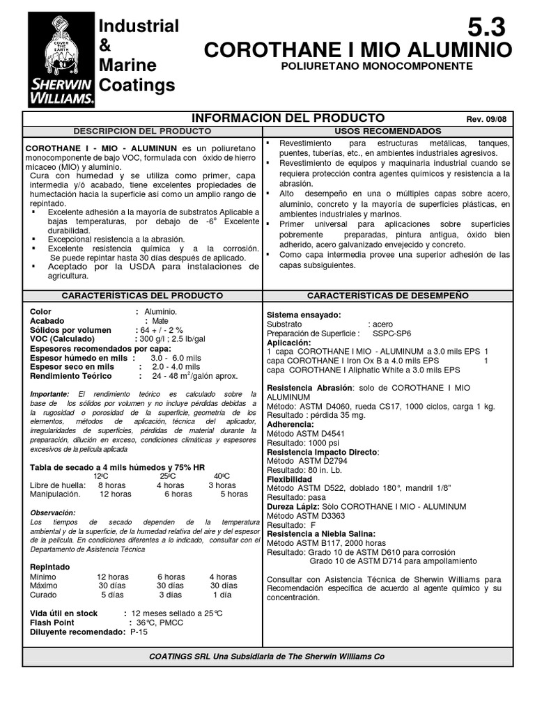 COROTHANEIMIOALUMINIO | PDF | Aluminio | Hormigón