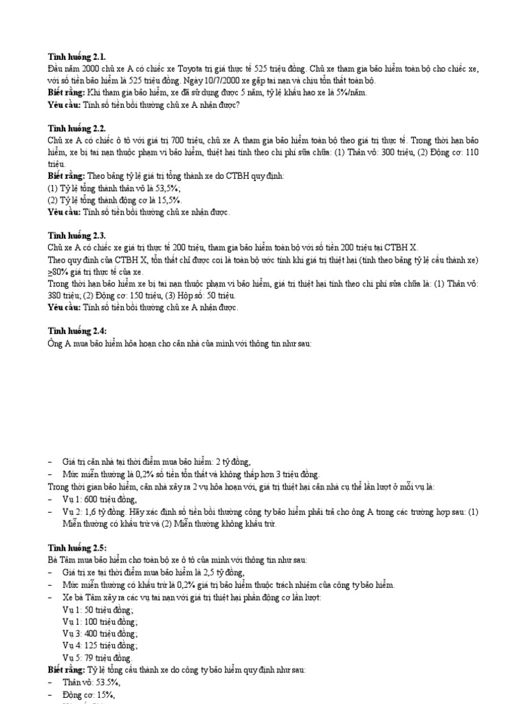 Bai Tap Tong Hop | PDF