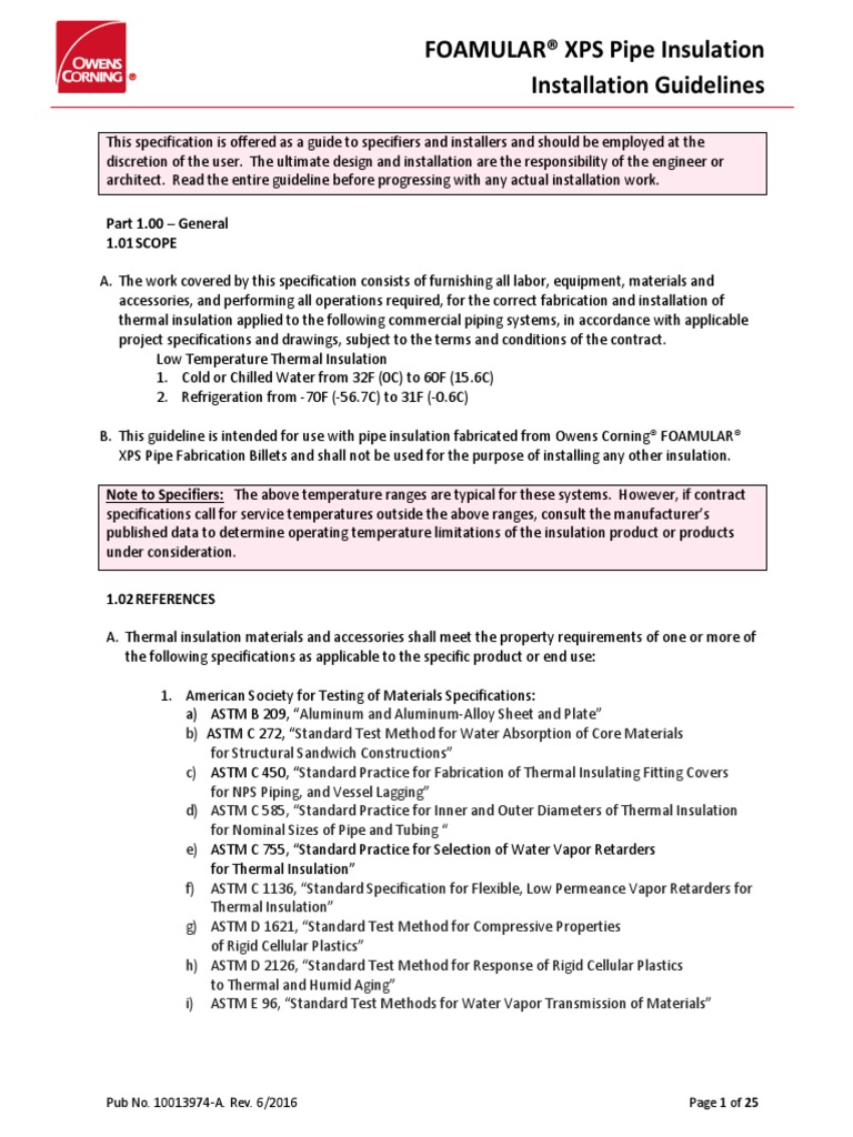 Guide - Foam Glass Insulation | PDF | Pipe (Fluid Conveyance) | Thermal ...