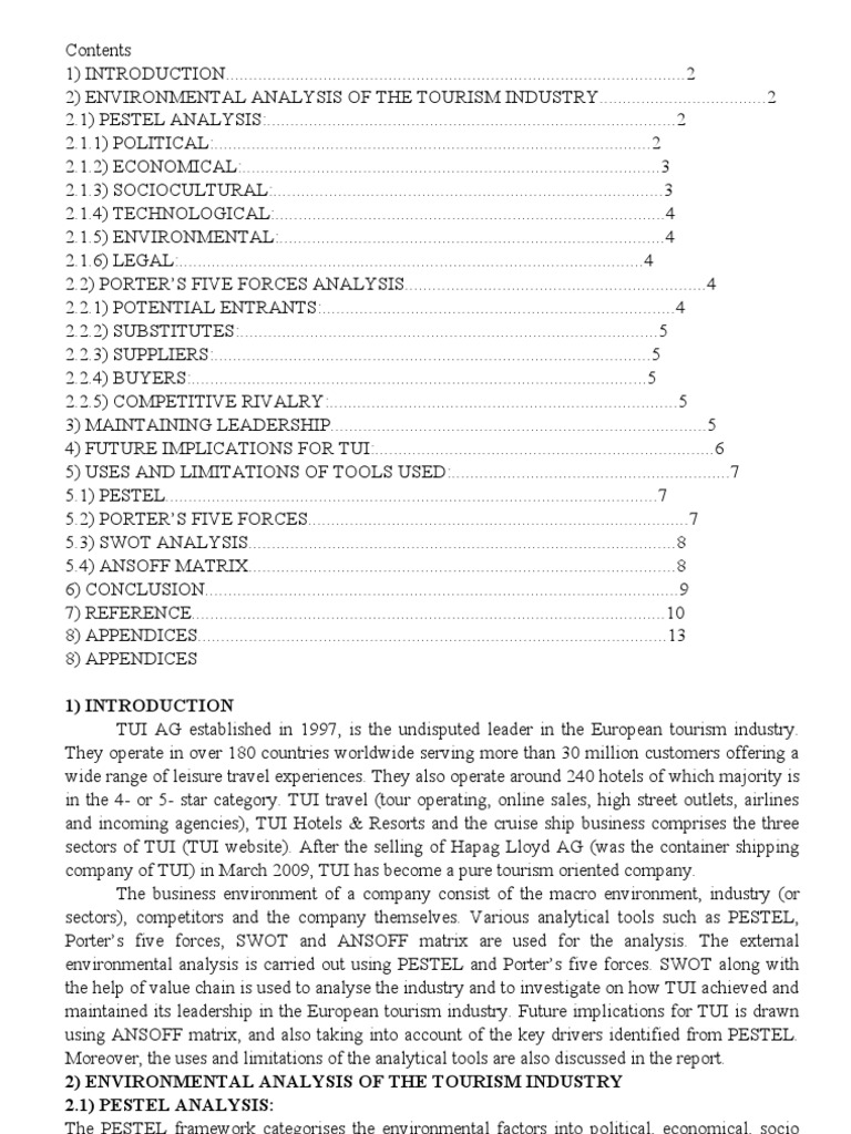 Strategy - TUI AG | PDF | Tourism | Competition