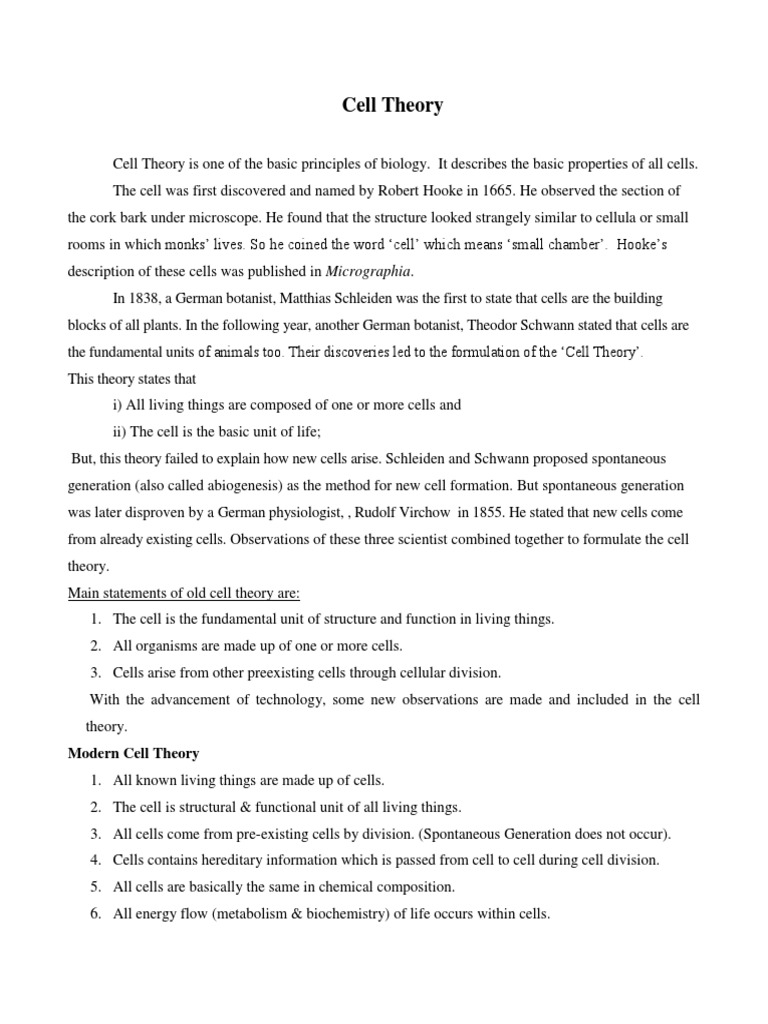 Modern Cell Theory and Heredity | PDF | Philosophy