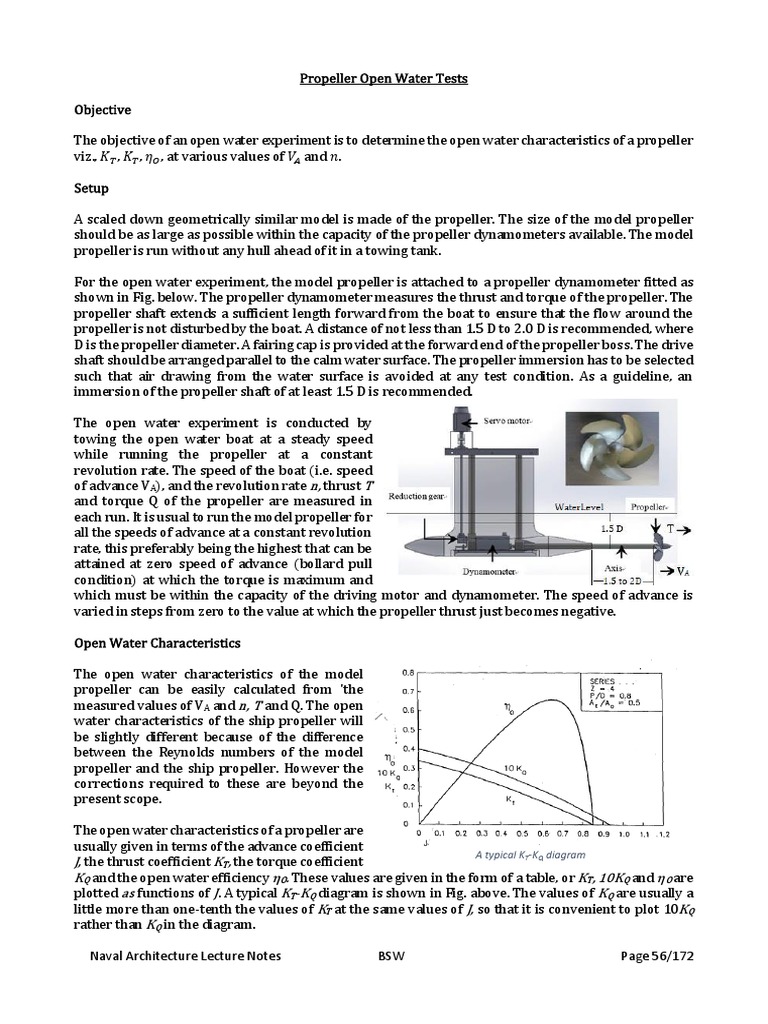 NA 2 Notes 5 - Open Water Test and Propeller Diagrams | PDF | Propeller ...