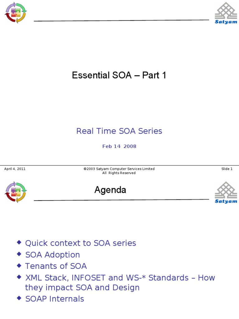 Essential SOA - Part 1 | PDF | Soap | Service Oriented Architecture