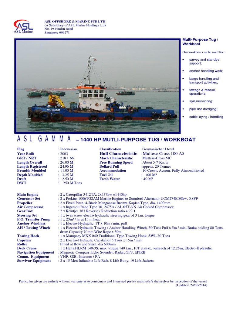 ASL Gamma - Particular | PDF | Tugboat | Anchor