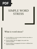 Stress Pattern | PDF | Stress (Linguistics) | Word
