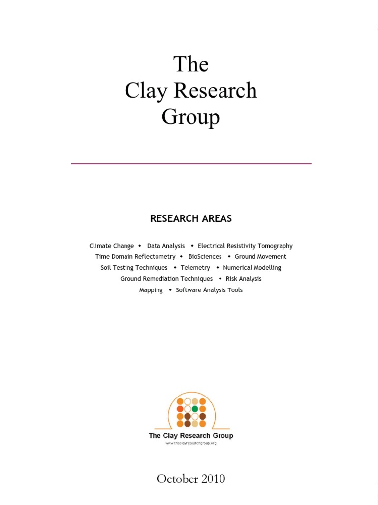 The Clay Research Group The Clay Research Group | PDF | Trees | Soil