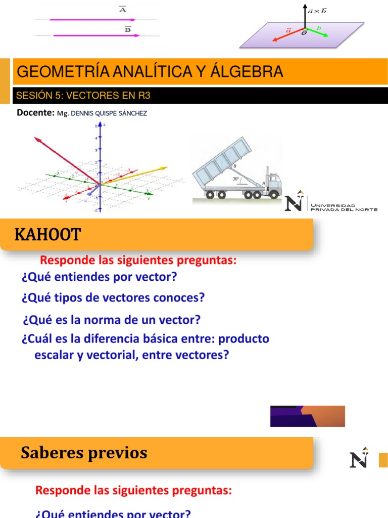 1 - Vectores en El Espacio R3 | PDF | Vector Euclidiano | Escalar (Matemáticas)
