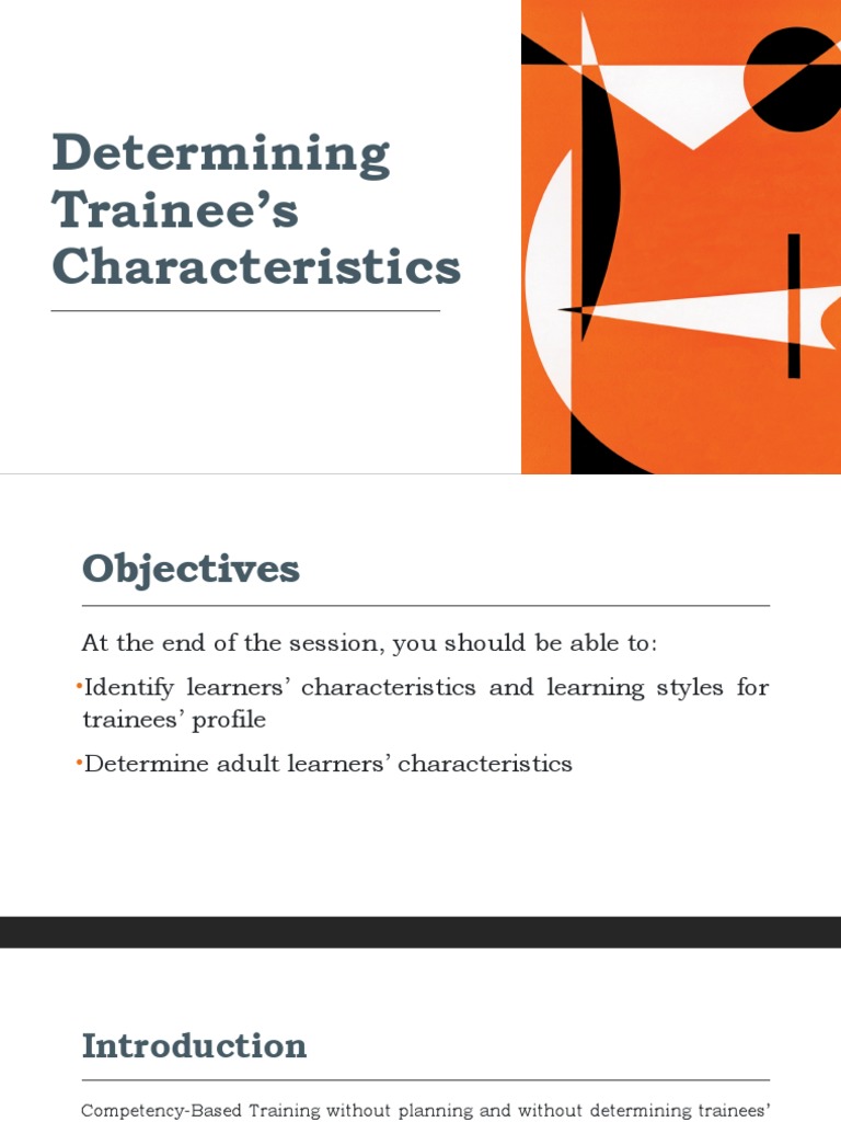 Understanding Trainee Characteristics | PDF | Learning Styles | Psychology