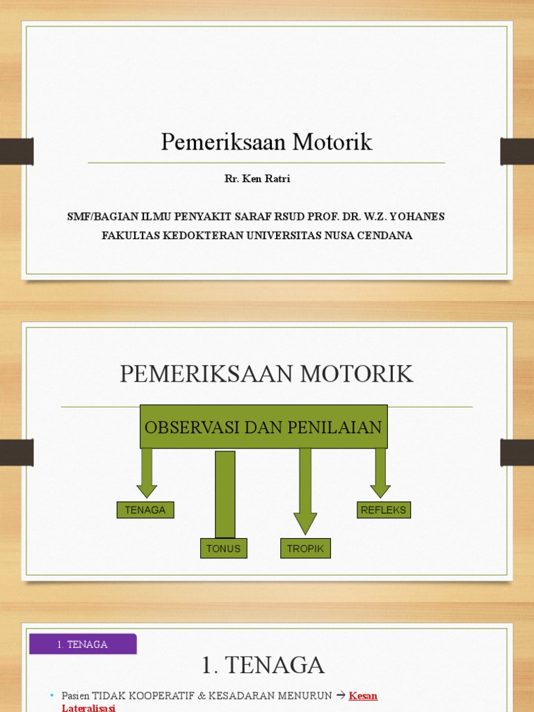 Pemeriksaan Motorik | PDF