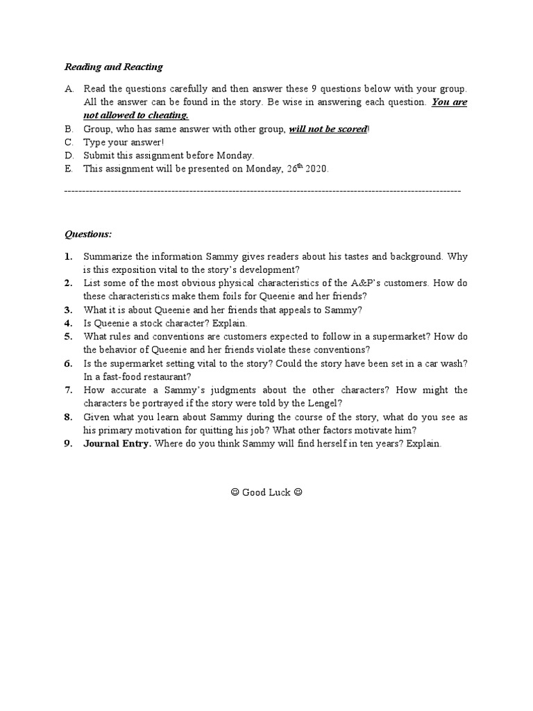 Reading and Reacting (Character) | PDF