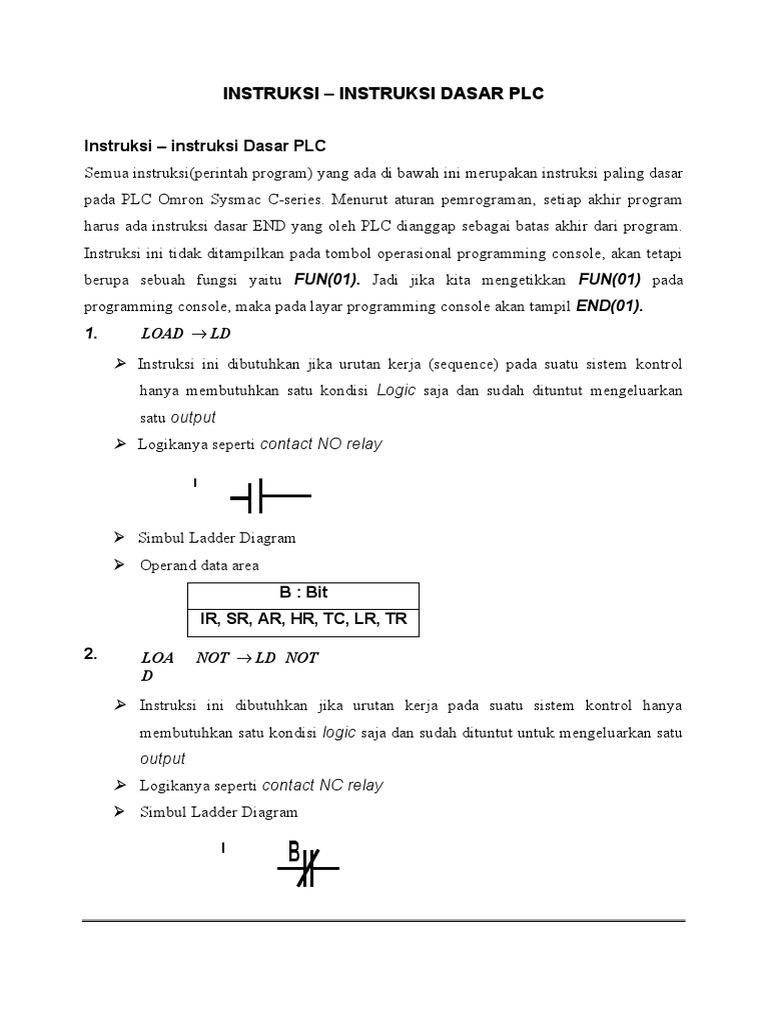Instruksi Dasar PLC | PDF