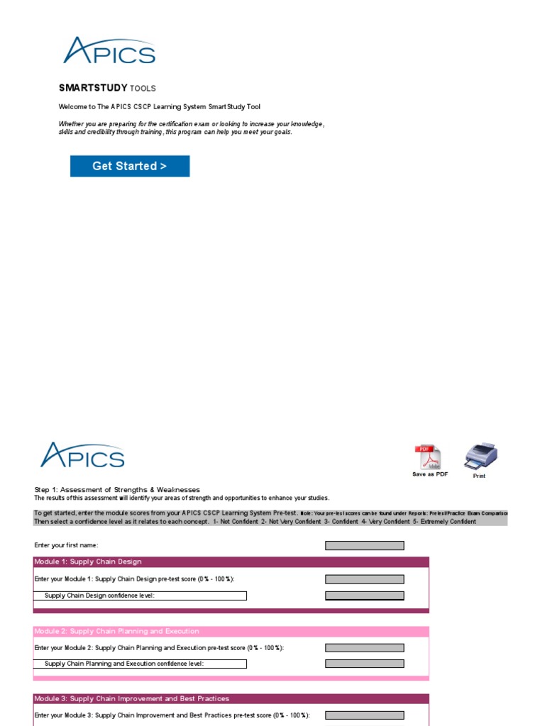 2021 Apics CSCP Learning System Smartstudy Tool | PDF | Test ...