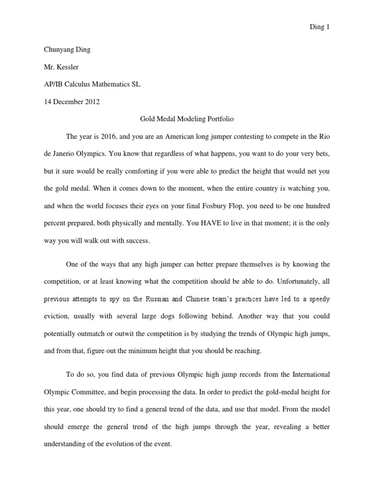 Sample Math IA | PDF | Regression Analysis | Linear Regression