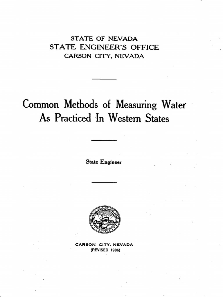 Common Methods of Measuring Water | PDF