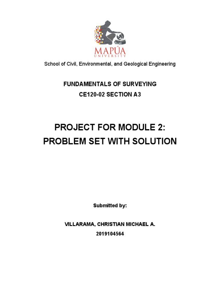 Ce120-Project For Module 2 - Problem Set With Solution | PDF ...
