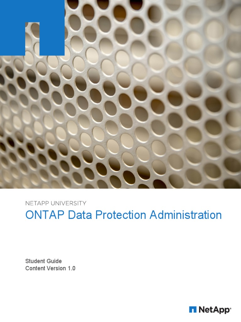 ONTAP Data Protection Administration Student Guide | PDF | Backup ...