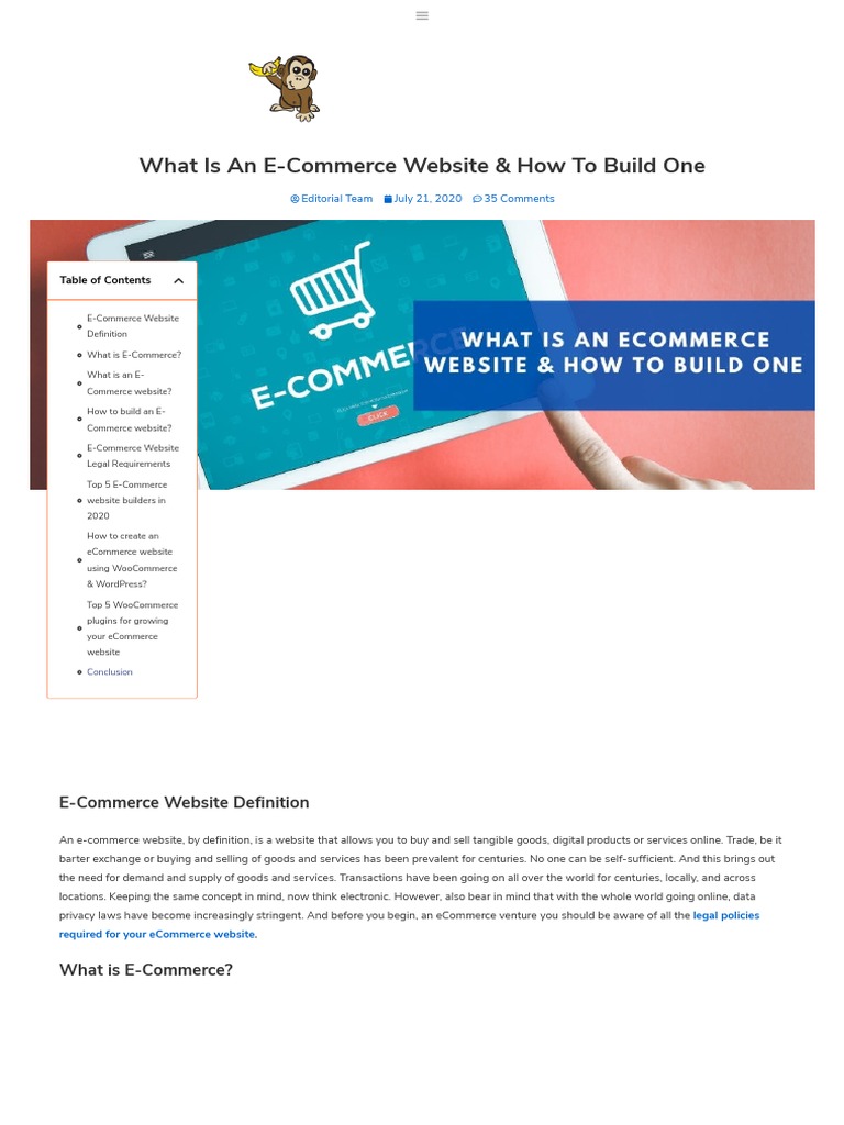 What Is An E-Commerce Website & How To Build One | PDF | E Commerce ...