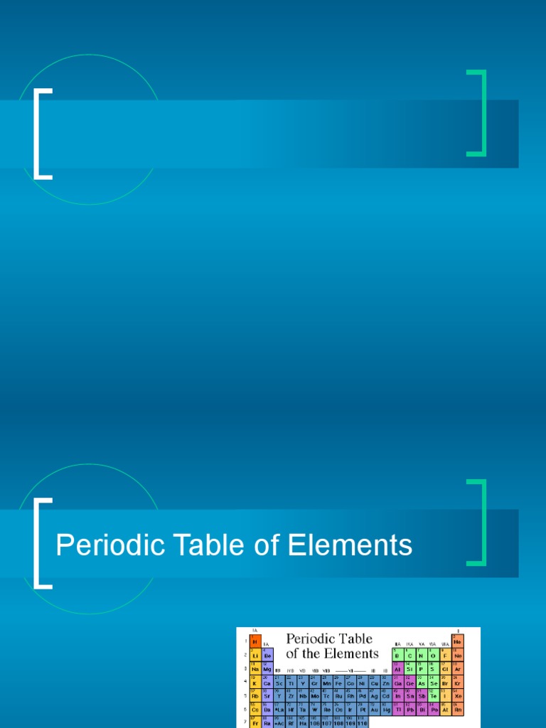 Periodic Table of Elements | PDF | Chemical Elements | Metals