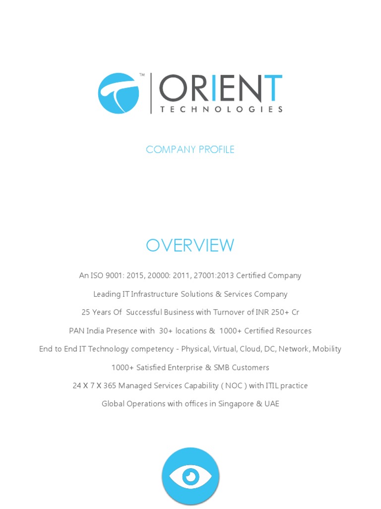 Orient Technologies Profile Presentation | PDF | Cloud Computing | Data Center