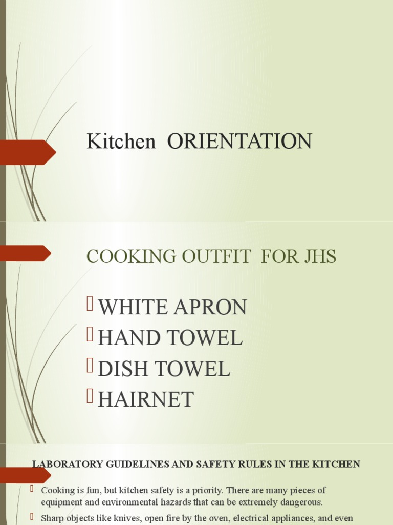 Kitchen Safety Guidelines for Students | PDF | Wellness