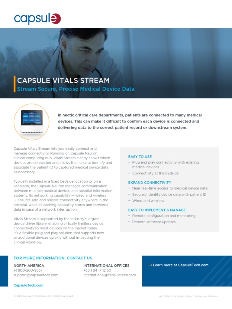 Capsule Vitals Stream: Stream Secure, Precise Medical Device Data | PDF ...