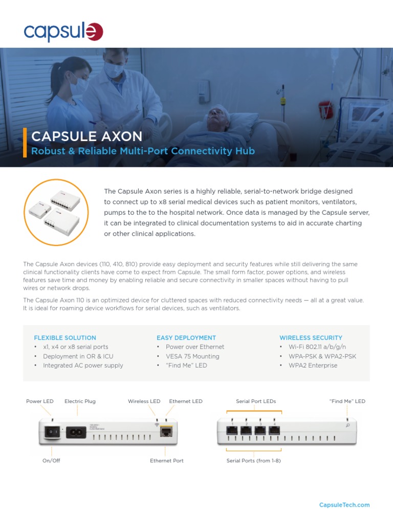 Capsule Axon: Robust & Reliable Multi-Port Connectivity Hub | PDF | Wi ...