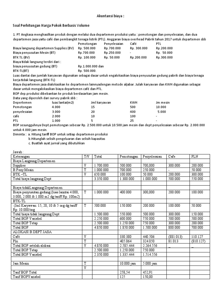 Soal 2 - HPP Volume - Pembahasan | PDF
