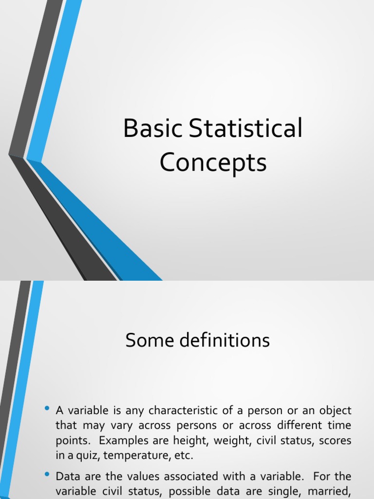 Module 1a Basic Statistical Concepts Pdf Level Of Measurement