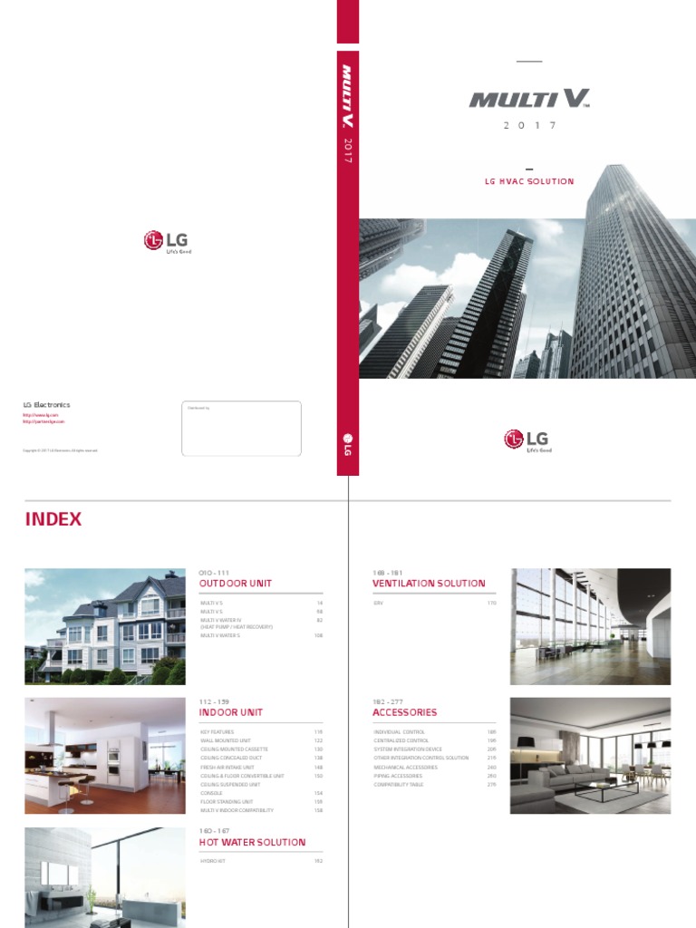 2017 MEA MULTI V Catalog Final | PDF | Air Conditioning | Temperature