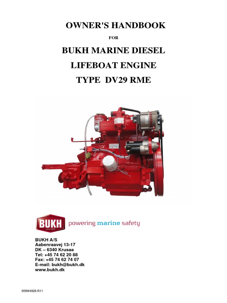Owners Handbook BUKH DV 29 RME | PDF | Diesel Engine | Pump