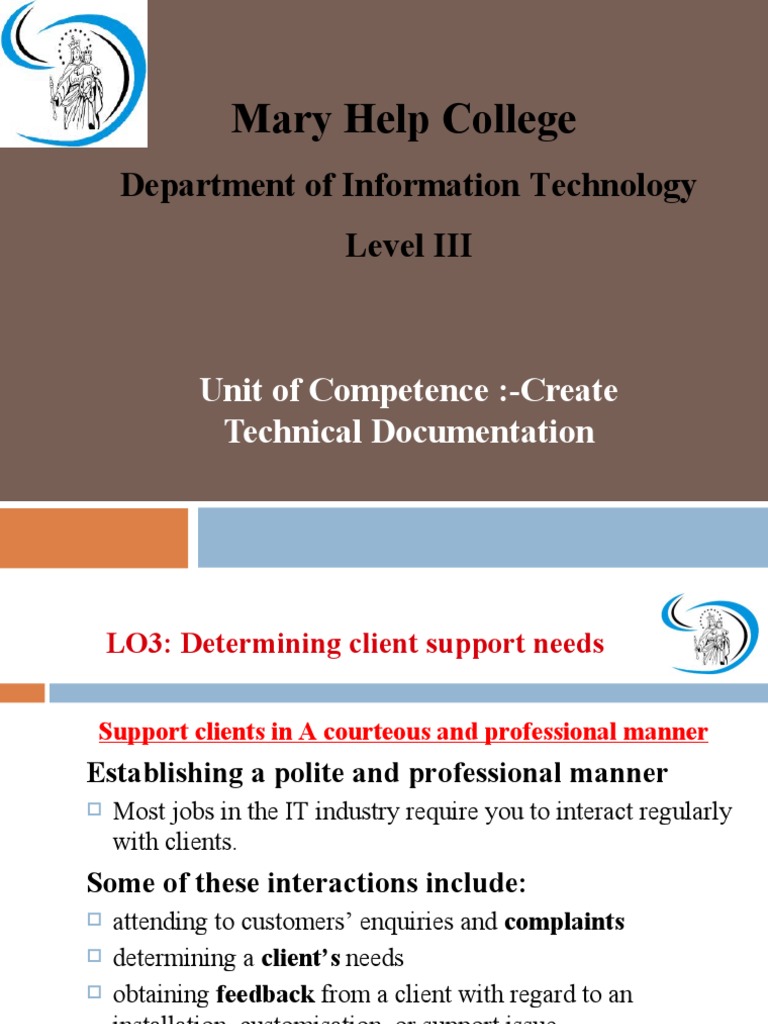 Create Tecnical Docmentation LO3 | PDF | Documentation | Communication