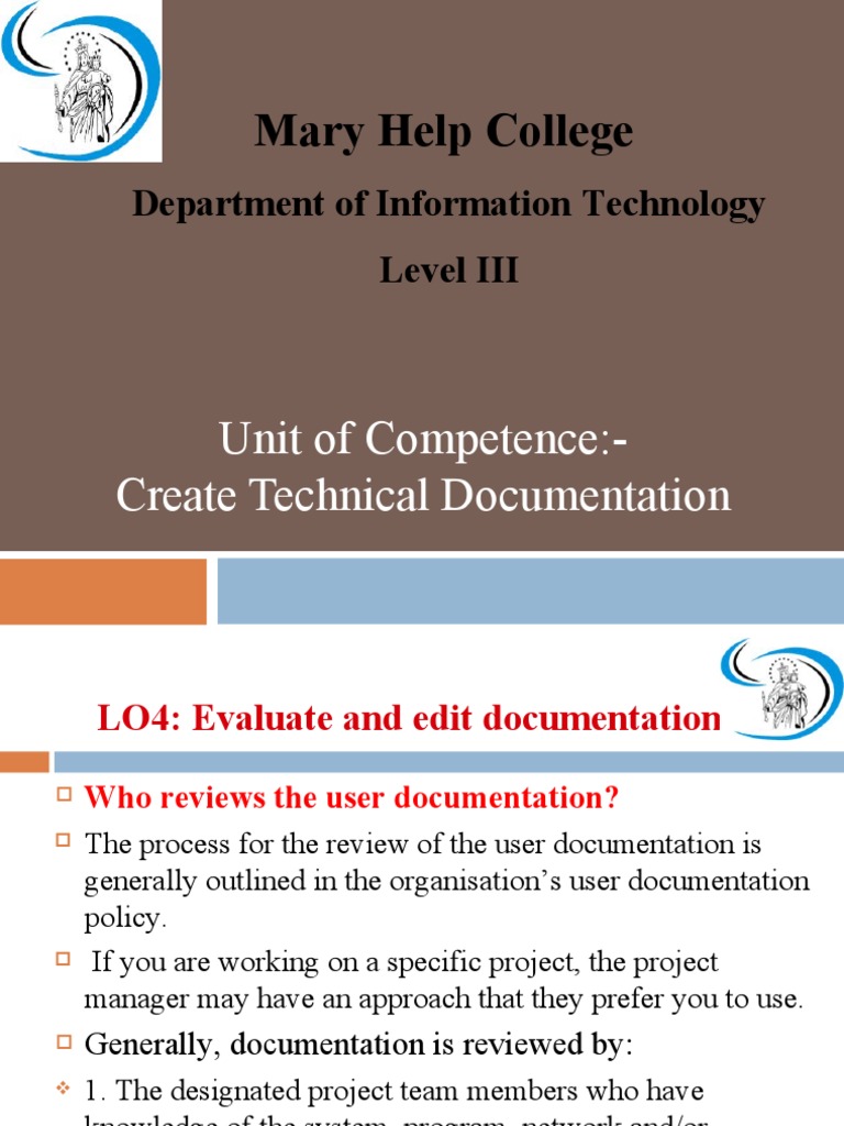 Create Tecnical Docmentation LO4 | PDF | Documentation | Computing