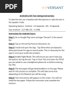 Versant Identification Test Instructions | PDF | Technology & Engineering