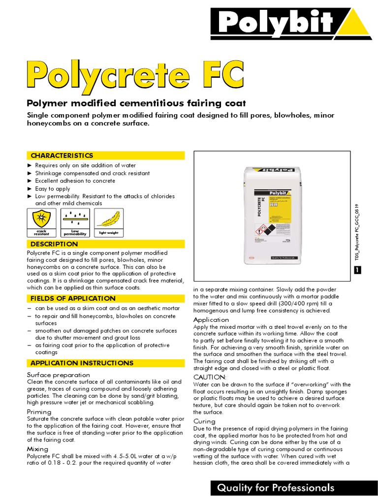 Mea Polybit Tds Polybit Polycrete FC en Mea | PDF | Concrete | Humidity