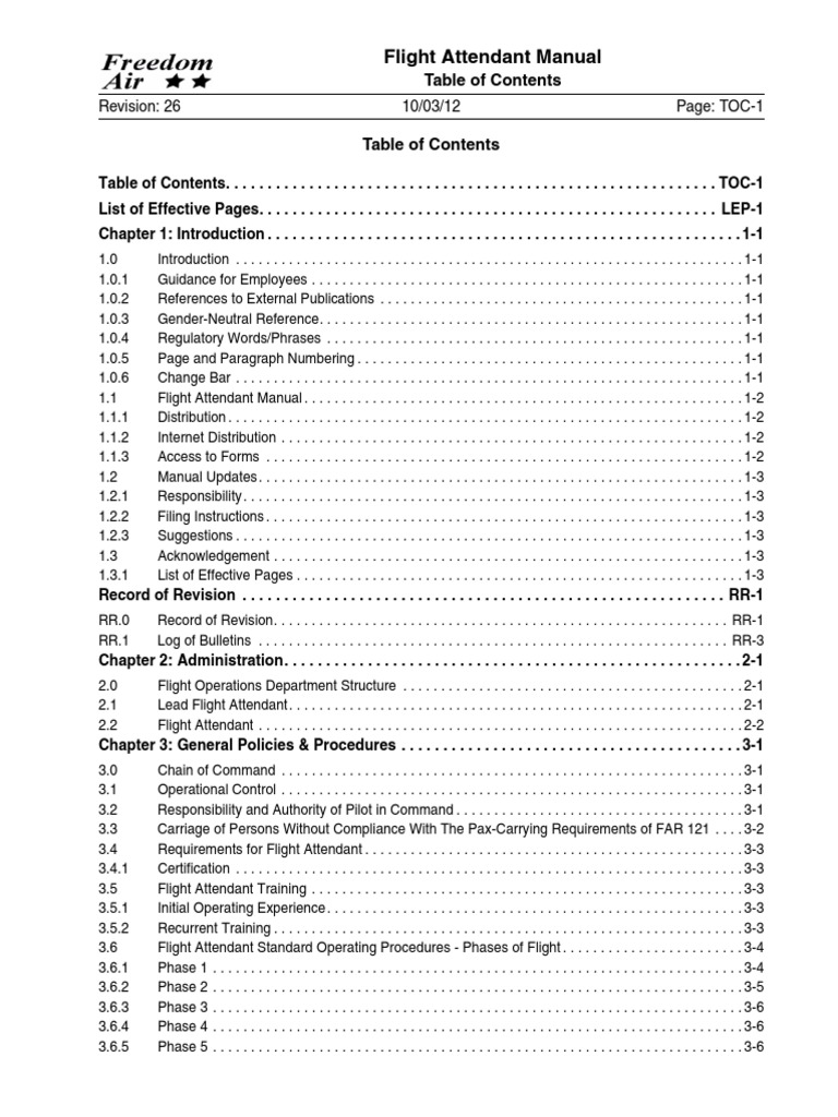 Flight Attendant Training Manual | PDF | Transport | Aviation