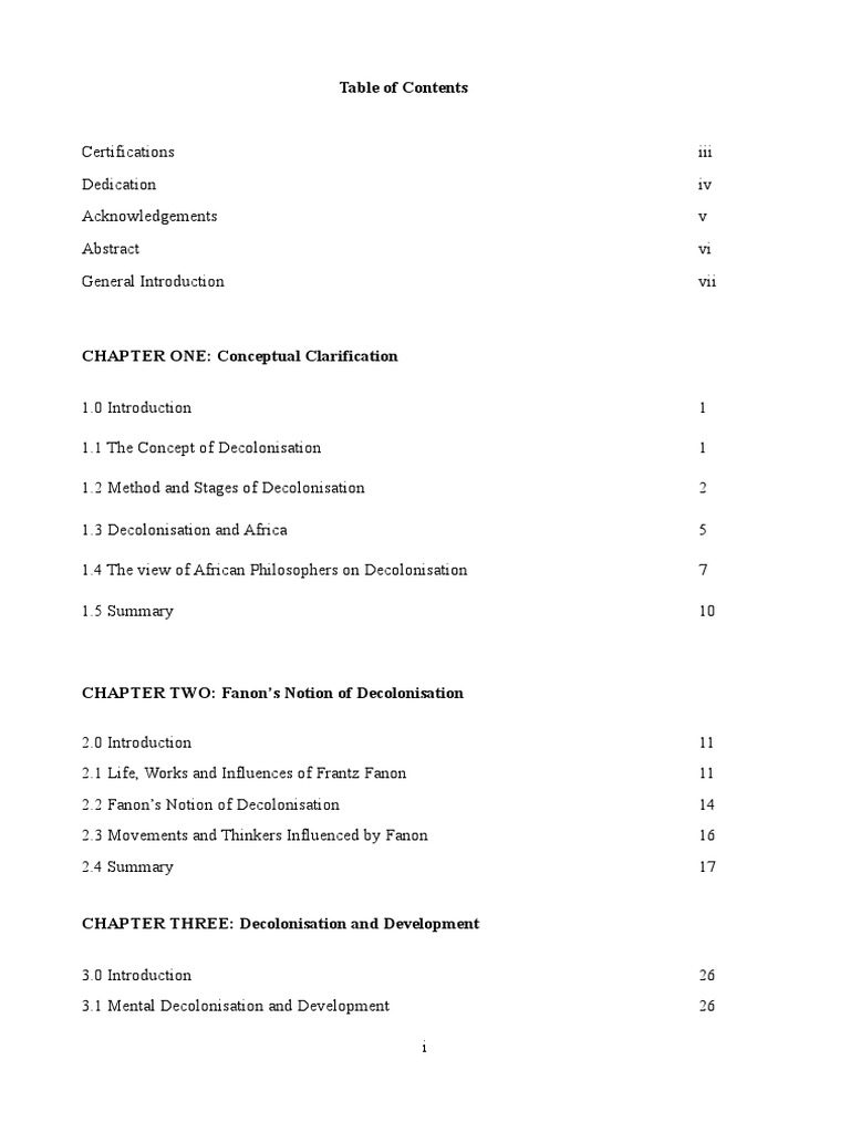 A Critical Analysis of Fanon's Concept of Decolonisation | PDF ...