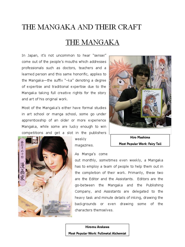 The Tools of the Trade: A Look into the Creative Process of Manga ...