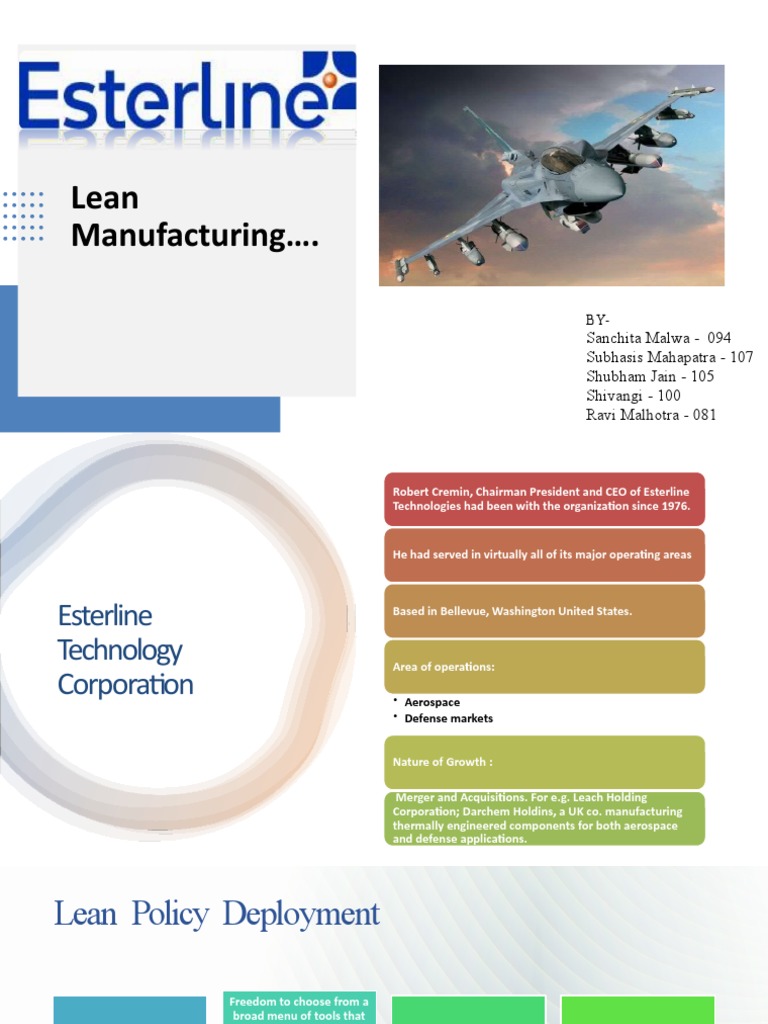 Lean Manufacturing at Esterline Technologies Corporation | PDF | Economies | Business Process