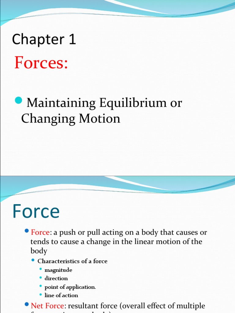 Forces:: Maintaining Equilibrium or Changing Motion | PDF | Force | Weight
