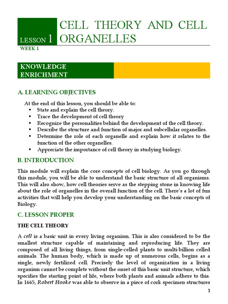 General Biology Modules 1 3 | PDF | Cell (Biology) | Eukaryotes