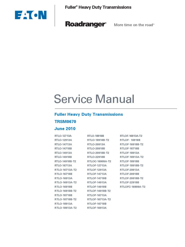 18 Speed RoadRanger | PDF | Manual Transmission | Transmission (Mechanics)