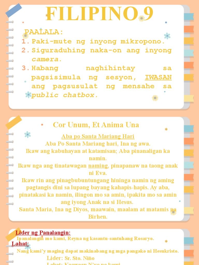 FILIPINO 9 Ikatlong Linggo | PDF