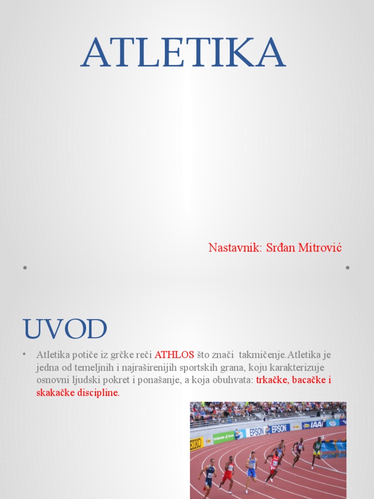 20 ATLETIKA PPT Prezentacija | PDF