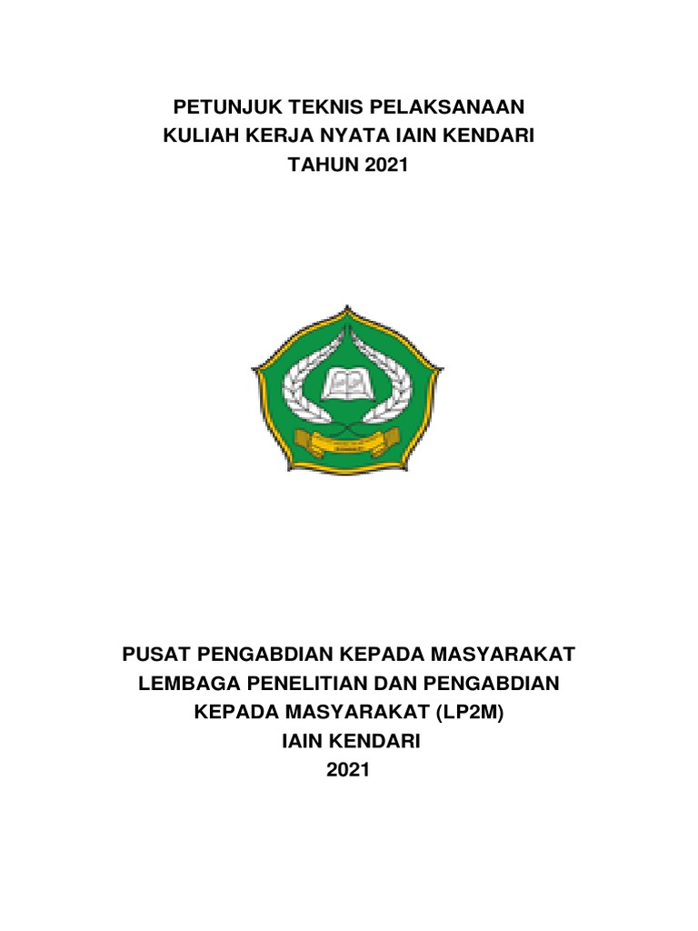 JUKNIS KKN IAIN Kendari Tahun 2021 | PDF | Seni