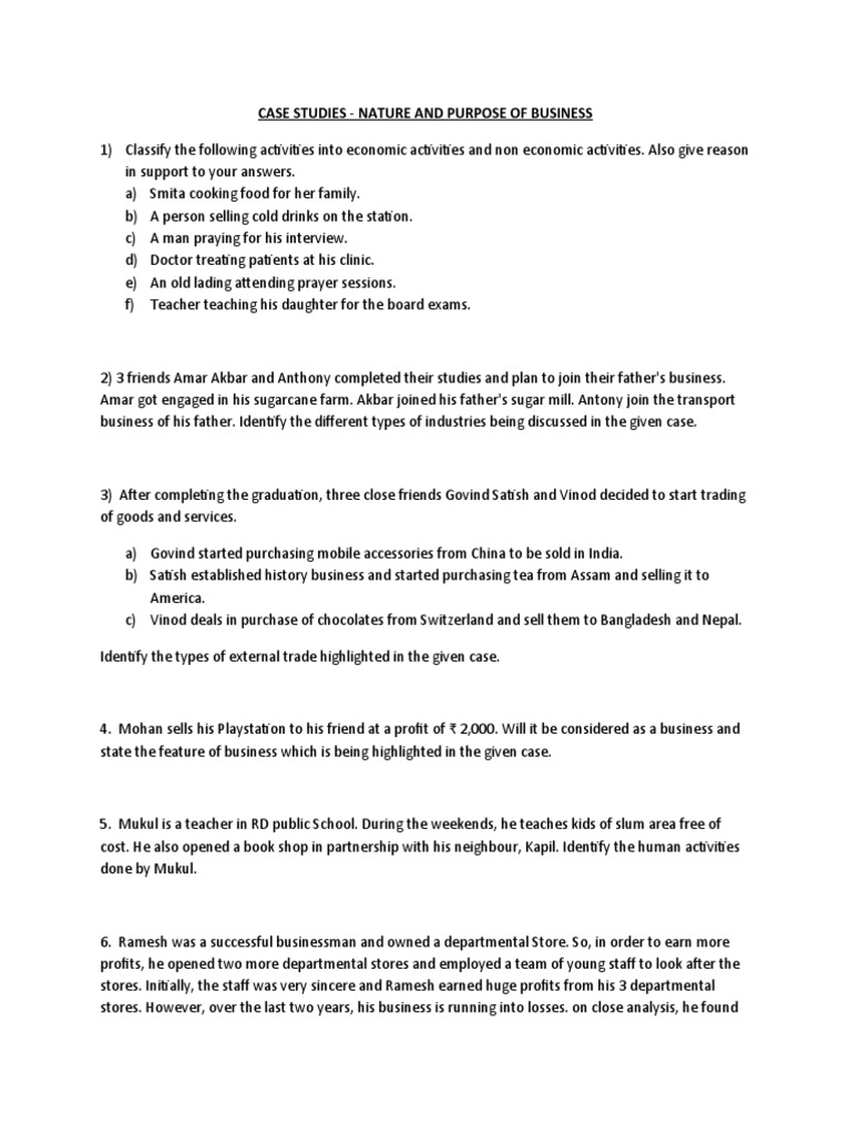 Case Studies 1 | PDF | Market (Economics) | Economics