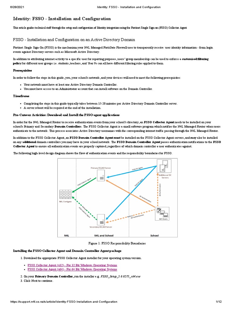 Identity - FSSO - Installation and Configuration | PDF | Active ...