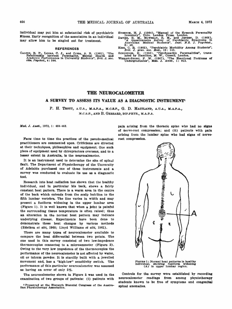 The Neurocalometer | Download Free PDF | Neurology | Vertebral Column