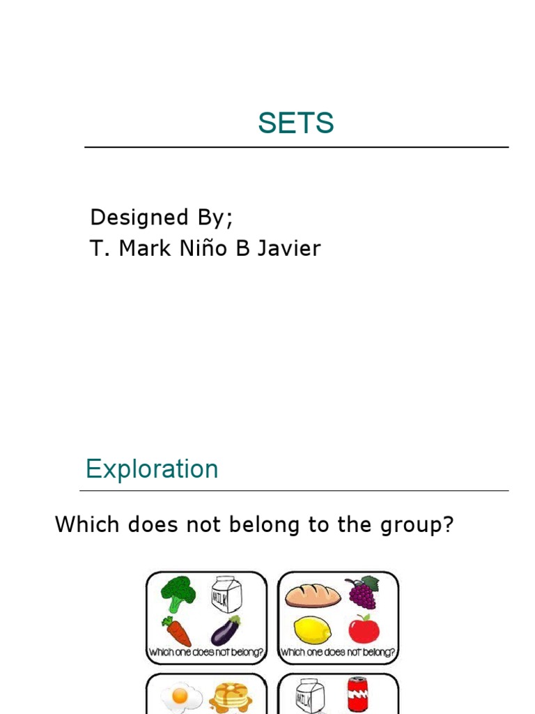 G7.MATH - Sets - WEEK 1 | PDF | Set (Mathematics) | Mathematics