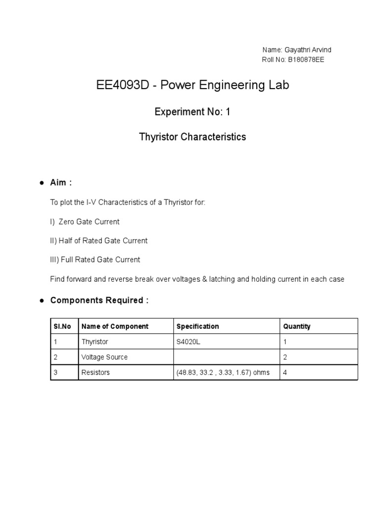 Exp1 - PE Lab | PDF | Manufactured Goods | Electronic Engineering