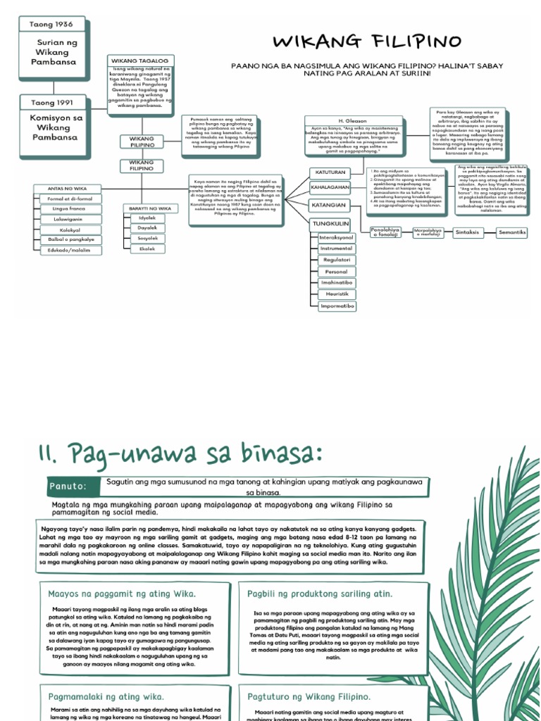 Timeline NG Wikang FIlipino | PDF